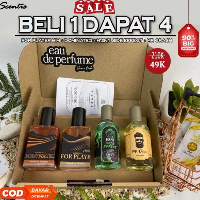 Jual PROMO BELI 1 DAPAT 4 PARFUM HRNY SIDE EFFECT ORIGINAL + DOMINANT ...