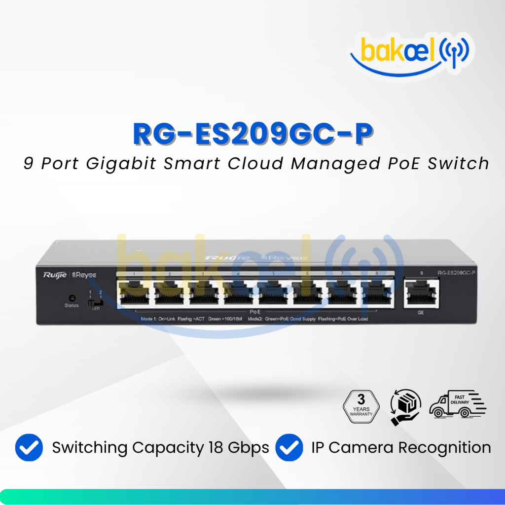 Jual Ruijie RG-ES209GC-P Cloud Managed 9 Port Gigabit Switch | Shopee ...