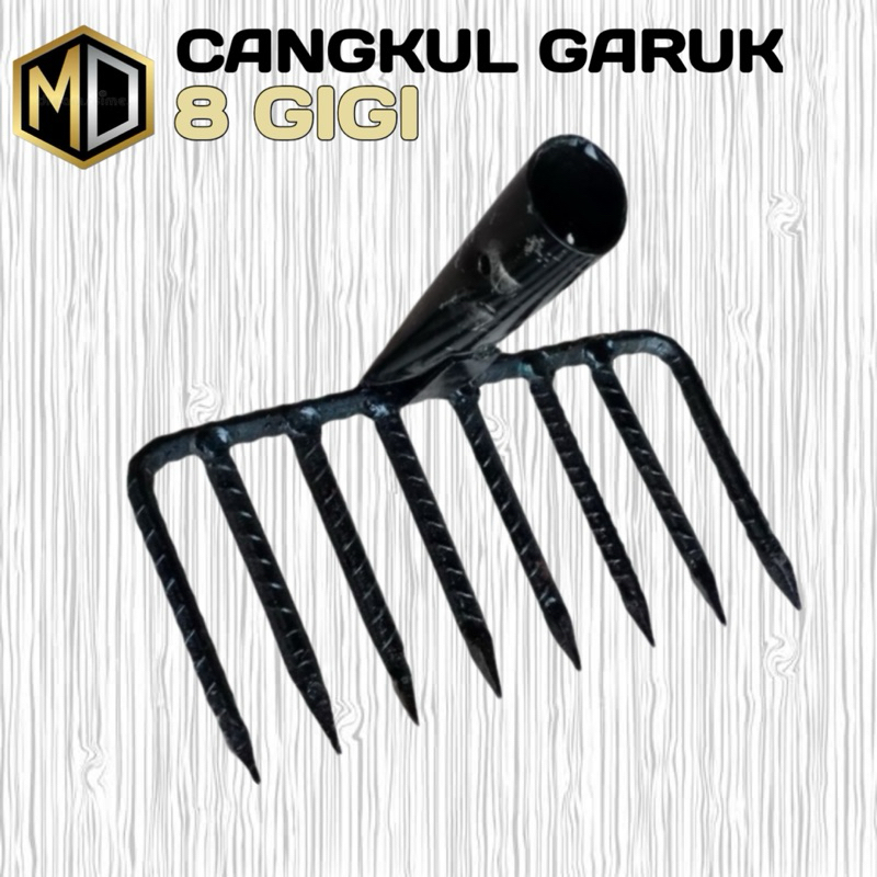 Jual Garukan sampah/garpu 8 gigi - sampah serbaguna besi ulir 27cm kuat ...