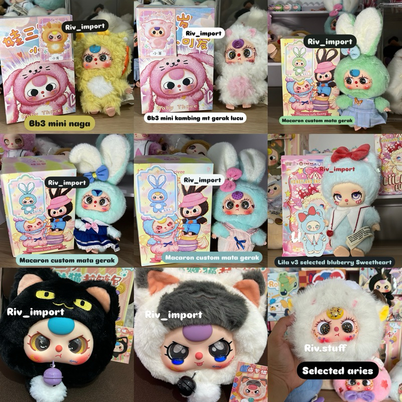 Jual [Ready free parfum] baby three cermin macaron v2 bb3 macaron cute ...