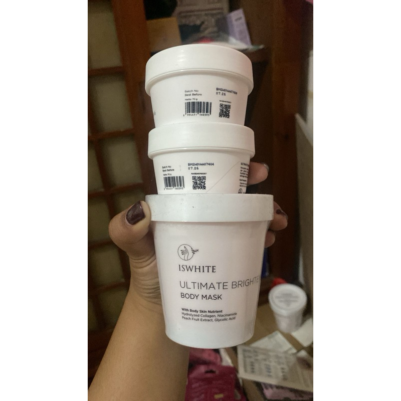 Jual ISWHITE Ultimate Bright Body Mask 200gr | Shopee Indonesia