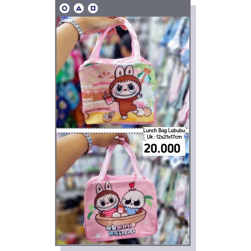 Jual Lunch Bag Labubu Uk. 12x21x17cm Gambar Random Warna Pink | Shopee ...