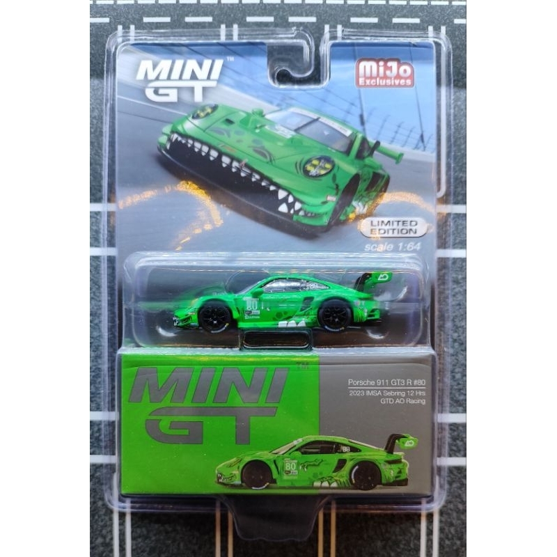 Jual Mini GT Porsche 911 GT3 R #80 2023 IMSA Sebring 12 Hrs REXY GTD AO ...