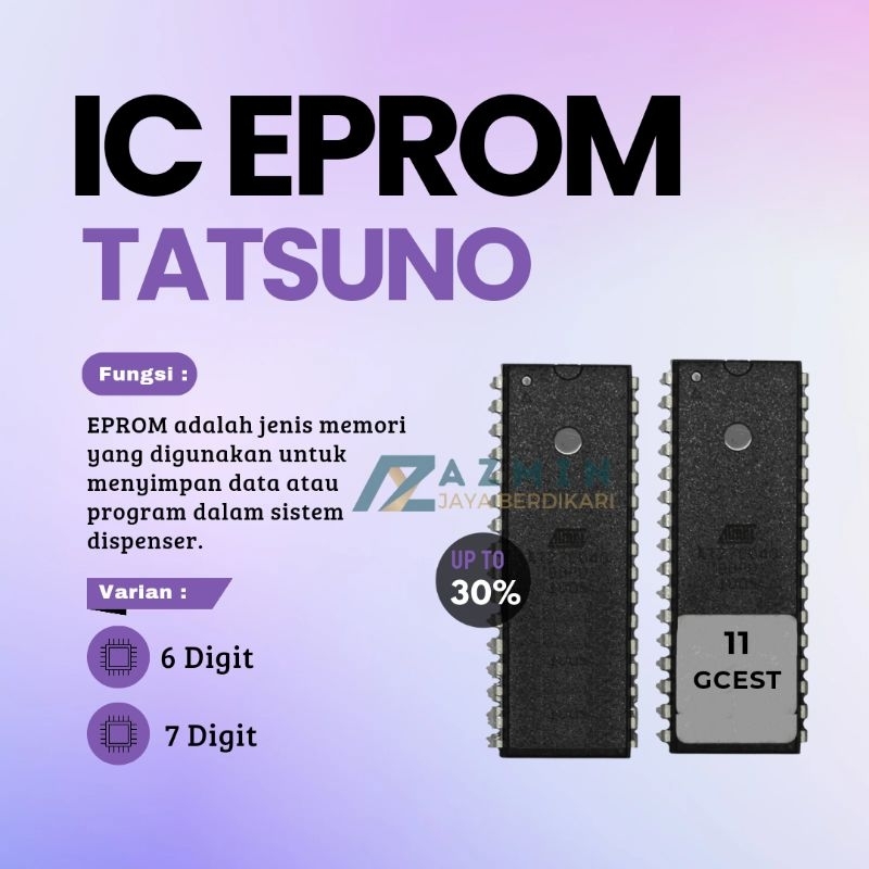 Jual IC Eprom Tatsuno digital 6 digit & 7 digit - Memori Program ...