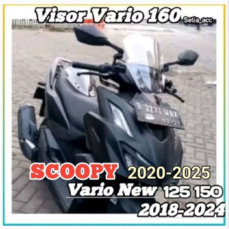 Jual Visor Windshield Vario 160 Scoopy Vario New 125 150 Pelindung ...