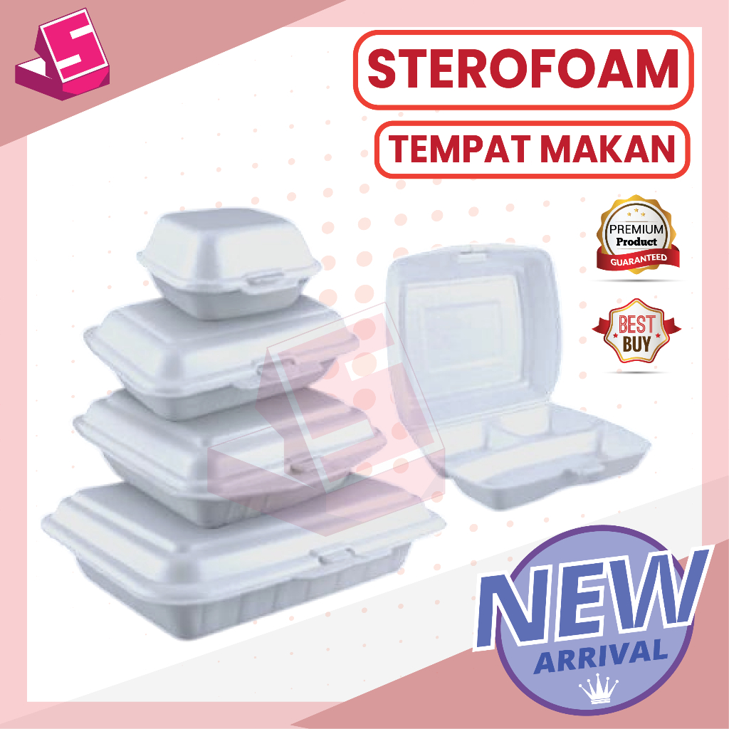 Jual STYROFOAM Kotak Makan / Tempat makan bahan Styrofoam / minim 10 ...