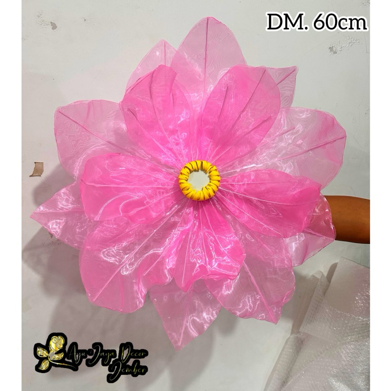 Jual Bunga Teratai Giant Flower Bunga Hiasan Kain Organdi Model Bunga ...