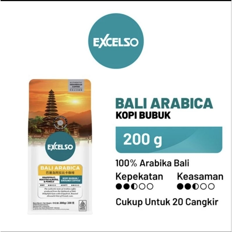 Jual Excelso Bali Arabica Bubuk 200gr | Shopee Indonesia