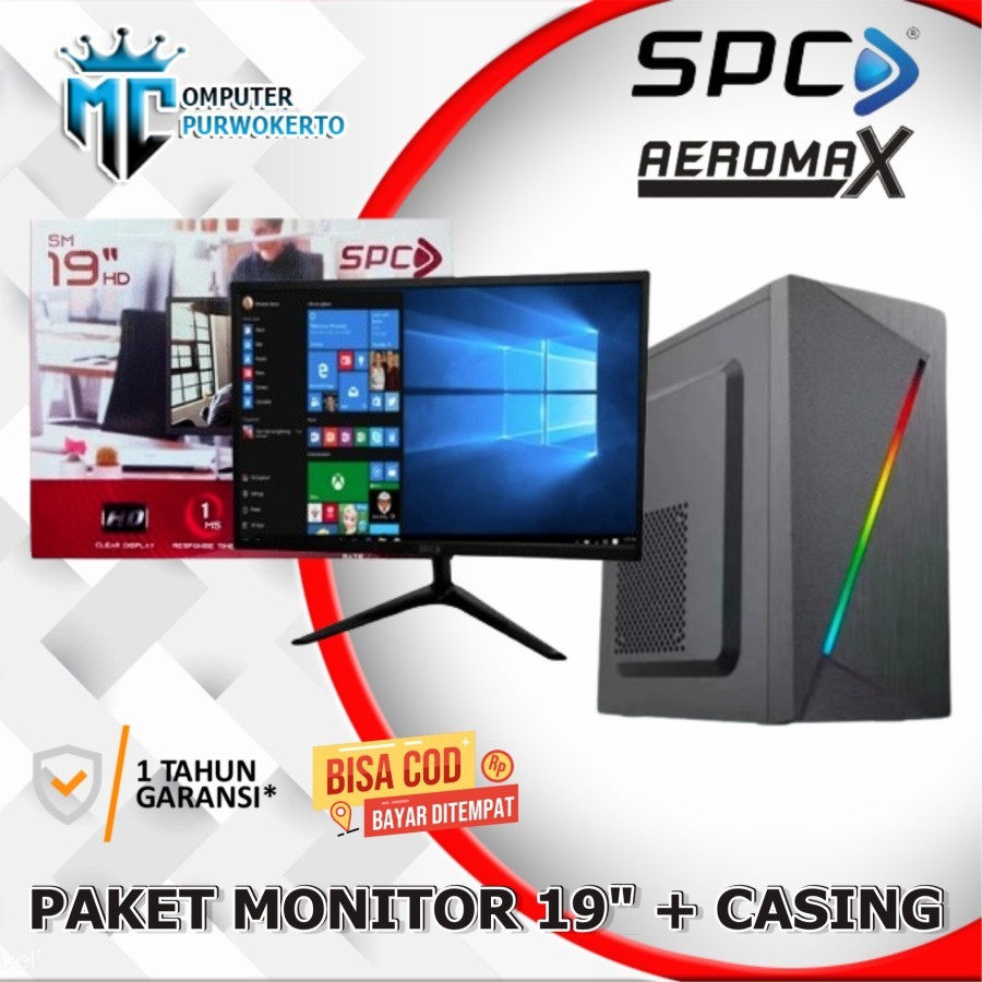 Jual Paket Bundling Monitor 19" inch SPC Garansi Resmi dan Casing ...