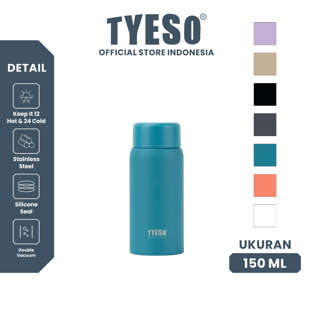 Jual Tyeso Tumbler Mini 150 ML TS-8715 Termos Botol Minum Stainless Steel Kecil Coffee Vacuum ...