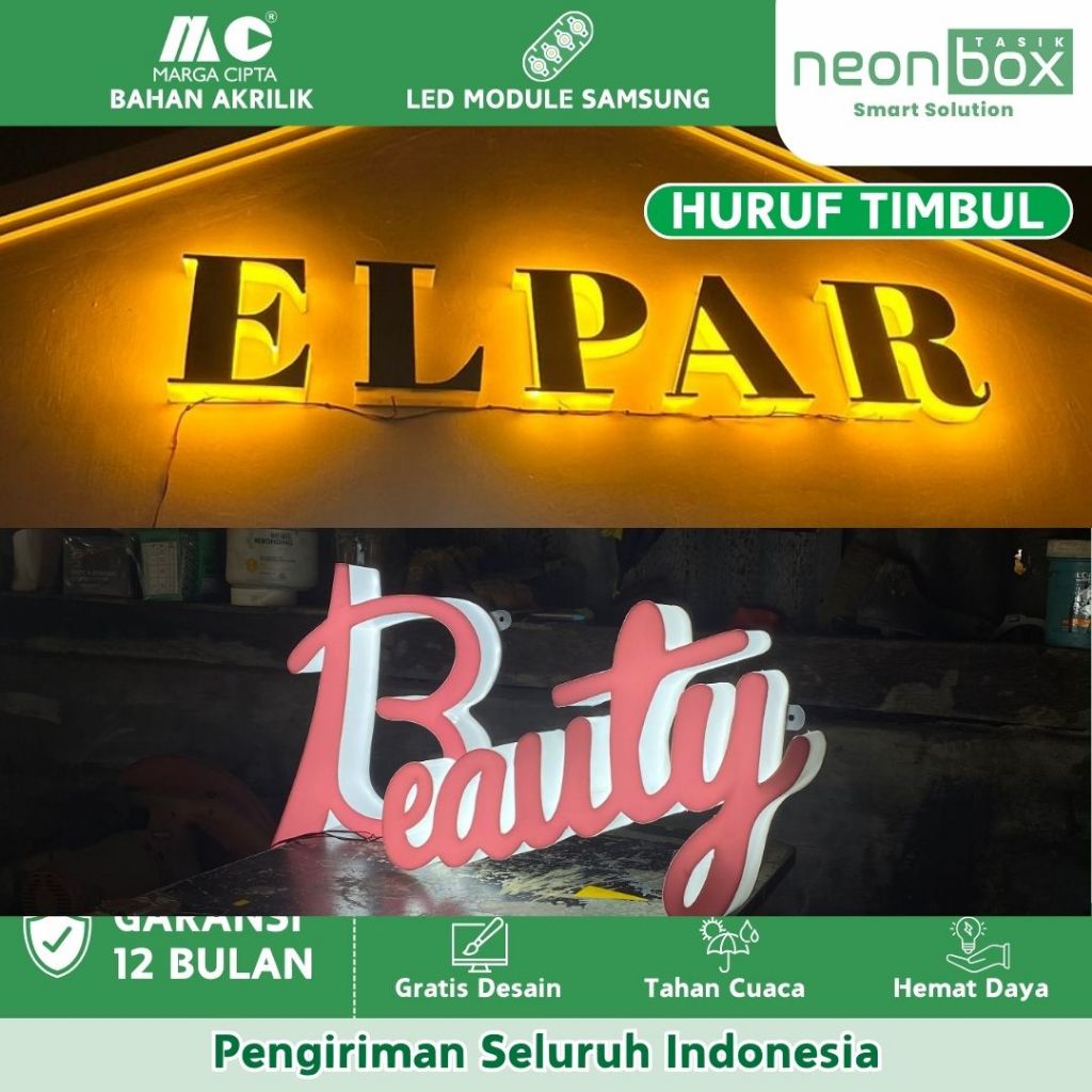 Jual Huruf Timbul Akrilik Custom 3D Letter Akrilik Plang Nama Akrilik ...