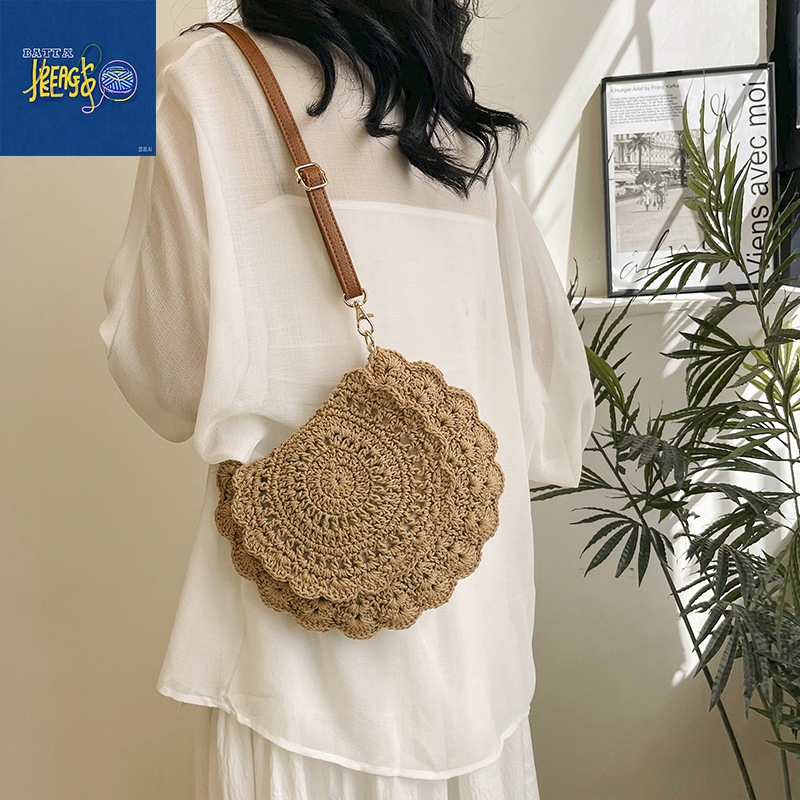 Jual Penjualan Terlaris 2025 Tas Anyaman Katun Selempang Renda Tas ...