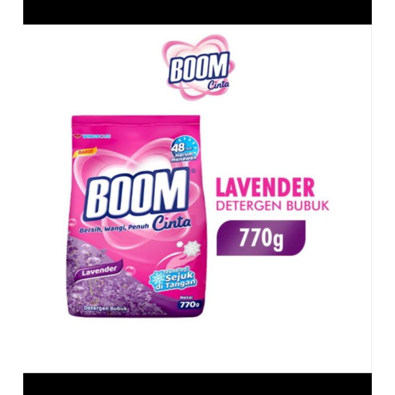Jual FREE PACKING- Boom Cinta Bubuk Deterjen Lavender 770gr | Shopee ...