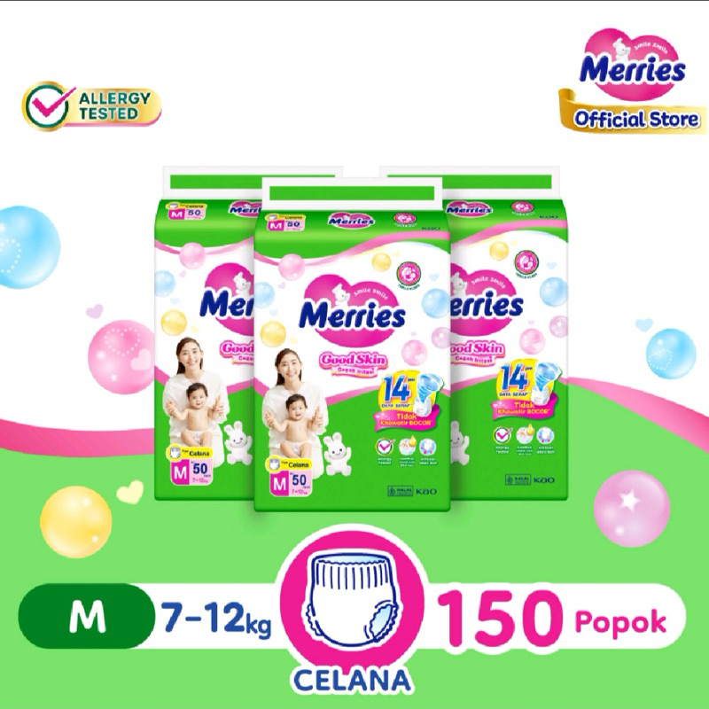Jual Merries Pants Good Skin M50 triple pack / Merries M50 triple pack ...