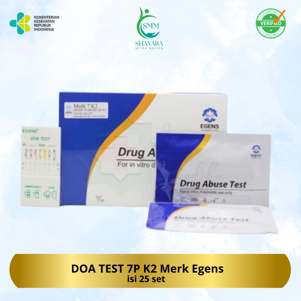 Jual Test DOA - K2 Parameter 7 Merk Egens isi 25 test (Termasuk K2 ...