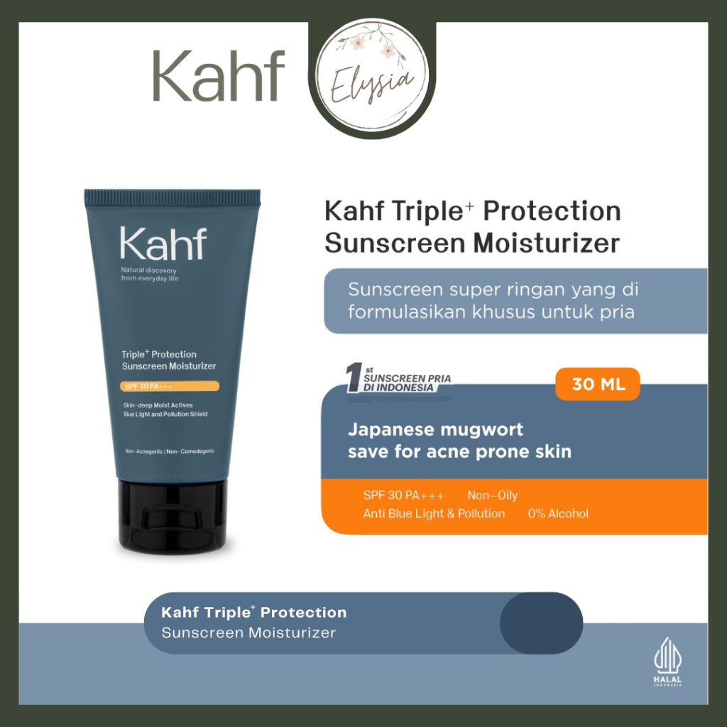 Jual Kahf Triple Protection Sunscreen Moisturizer SPF 30 PA+++ | Shopee ...