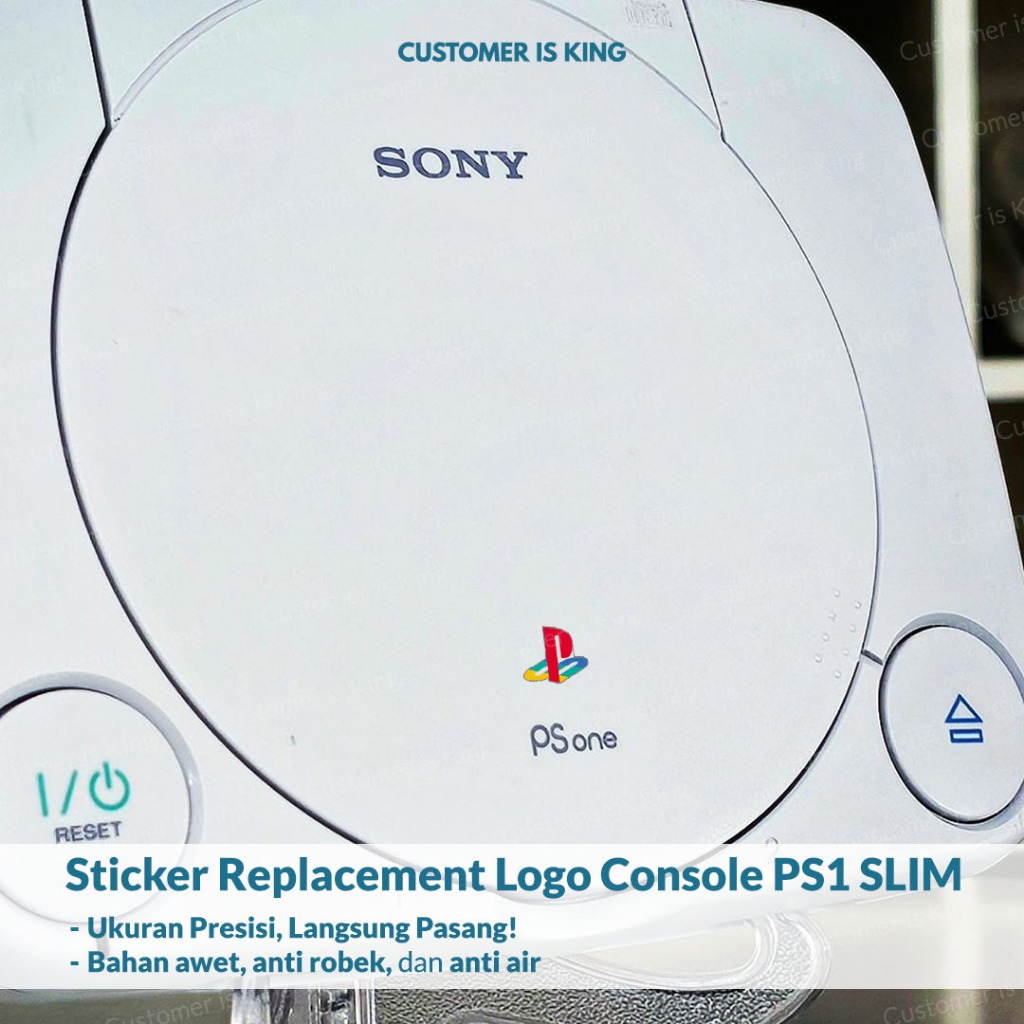 Jual Stiker Sticker Logo Replacement Playstation 1 SLIM Console Konsol ...