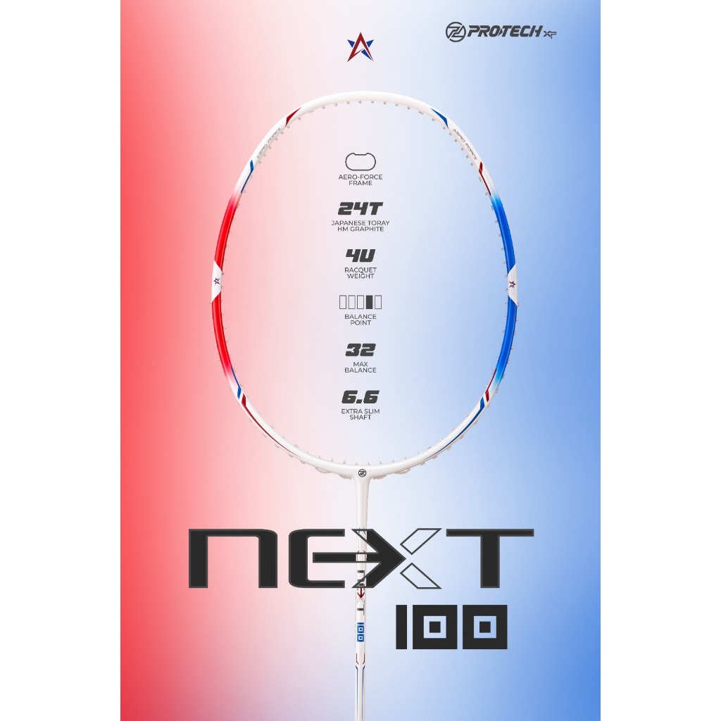 Jual Raket Badminton PROTECH Badminton Racket - Next 100 Next 300 (4U ...