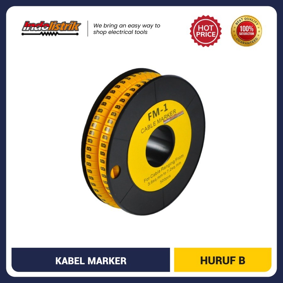 Jual Kabel Marker Huruf Label Marker Cable FM 1 Kuning Nintoku BAGUS ...
