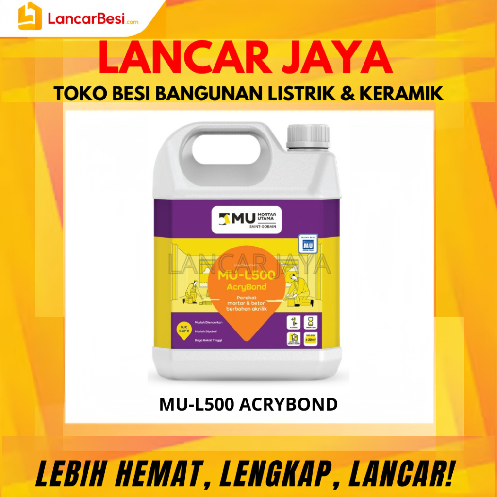 Jual Mortar Utama MU-L500 Acrybond Perekat Mortar & Beton 900 ml ...