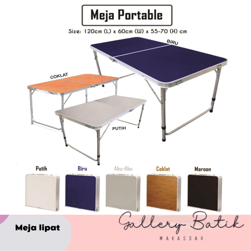 Jual MEJA LIPAT PORTABLE JUMBO / MEJA LIPAT MULTIFUNGSI MAKASSAR [[Gallery Batik Makassar ...