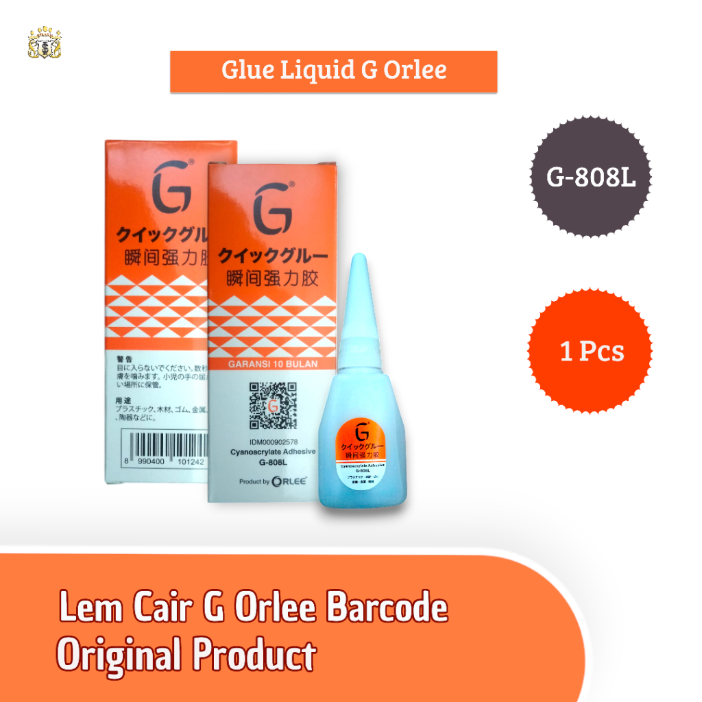 Jual Lem G Orlee Indonesia G-808L / Lem Rekat Instan Serbaguna ...