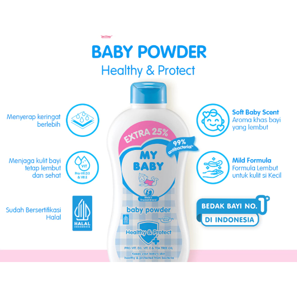 Jual My Baby Bedak 225 gram extra 56 gram sweet floral, fresh fruity ...