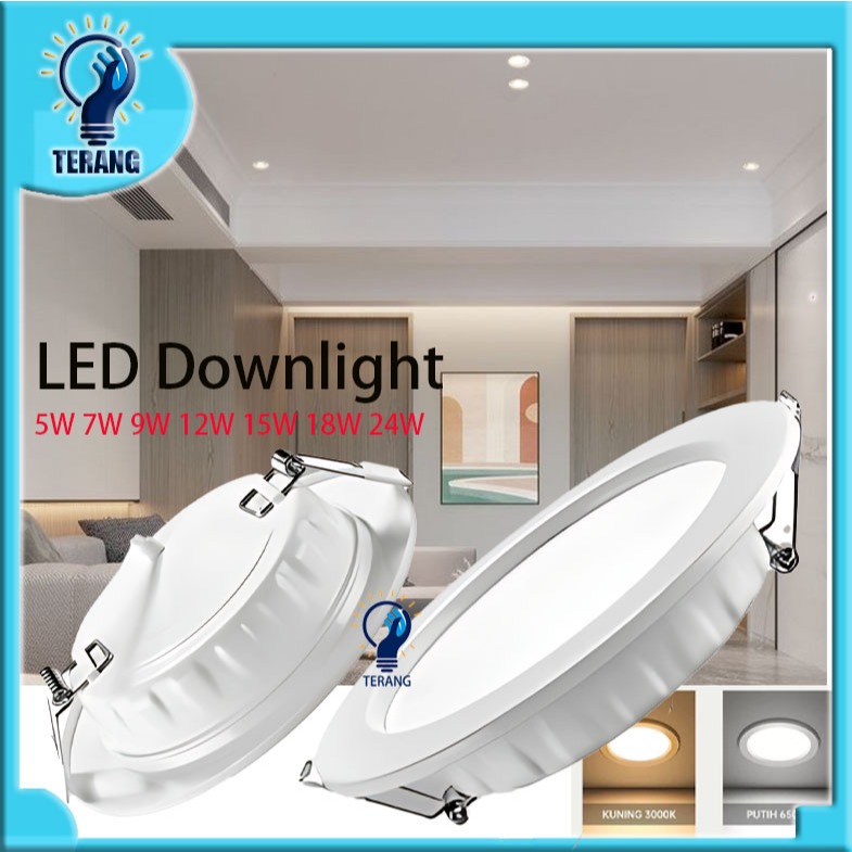 Jual LED Downlight Inbow 5/7/9/12/15/18/24 Watt / Downlight Panel ...