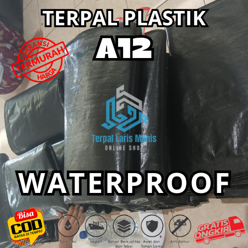 Jual TERPAL A12 warna hitam, kuat dan tebal, Tersedia ukuran 3x4,3x5 ...