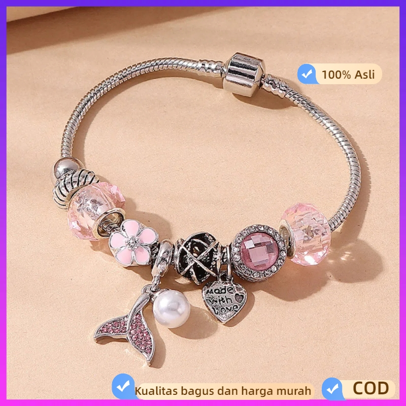 Jual GL80 - Gelang Pandora Pesona Gamora terbaru, gelang putri duyung ...