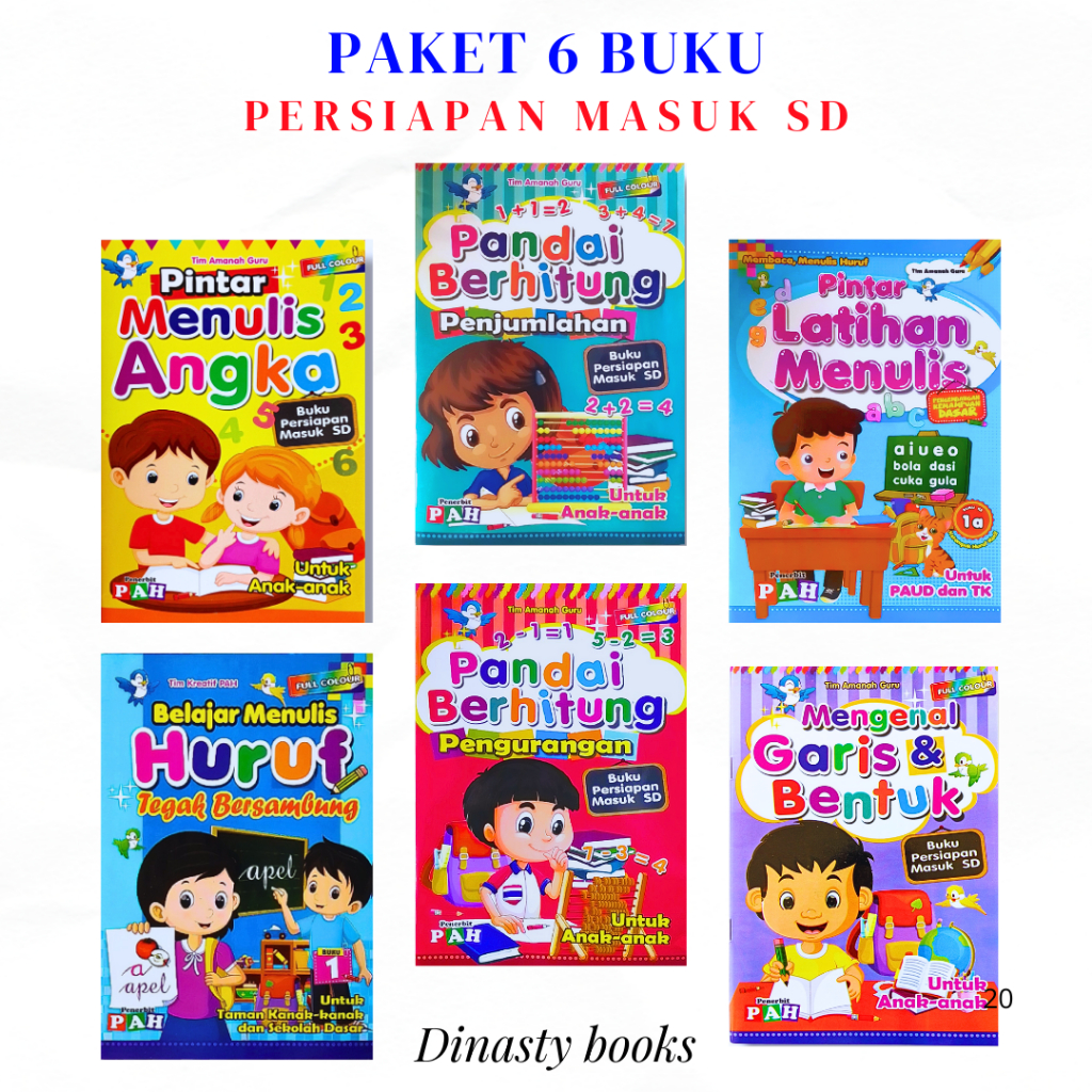 Jual Buku Anak Tk Paud Belajar Berhitung Pengurangan/Paket 6 Buku ...