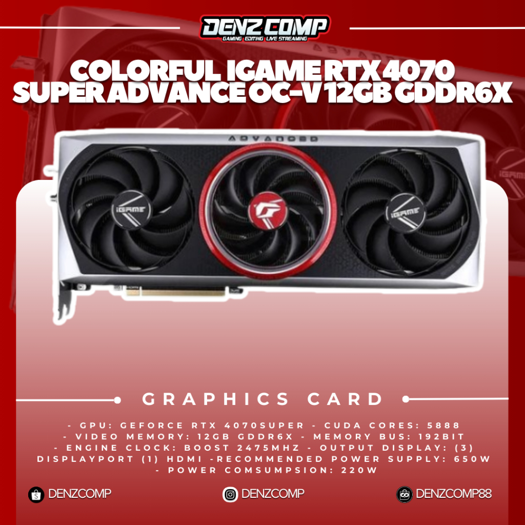 Jual COLORFUL iGame GeForce RTX 4070 Super Advance OC-V 12GB GDDR6X ...