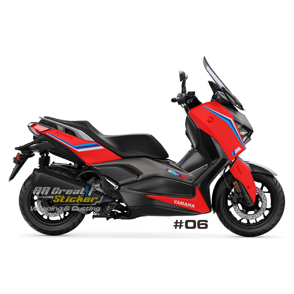 Jual sticker motor YAMAHA XMAX CONNECTED untuk motor merah livery bmw ...