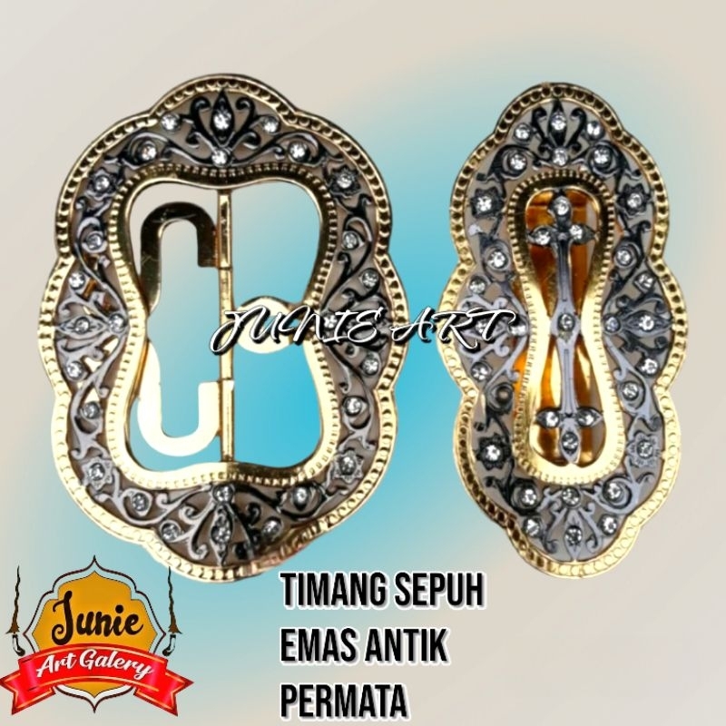 Jual Timang kepala sabuk epek busana adat jawa antik batu permata ...