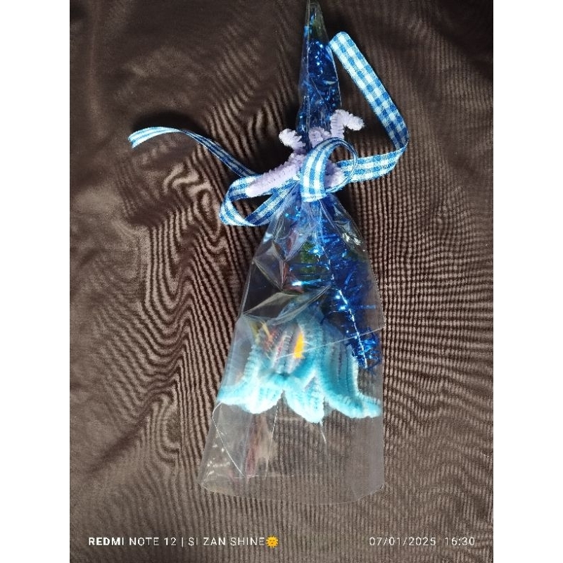 Jual bucket bunga kembang cantik lucu cute dari kawat bulu | Shopee ...