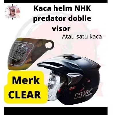 Jual Kaca helm/visor helm nhk predator 2 visor/nhk gozila (clear ...