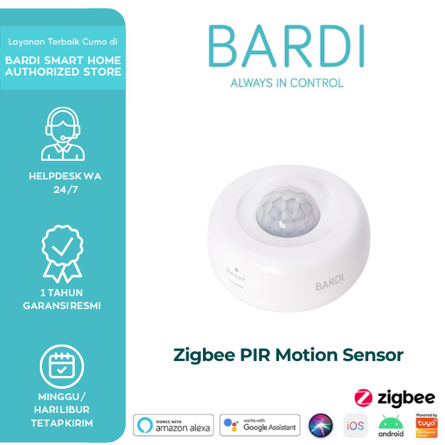 Jual BARDI Smart PIR Motion Sensor Zigbee Pendeteksi Gerak Anti Maling ...