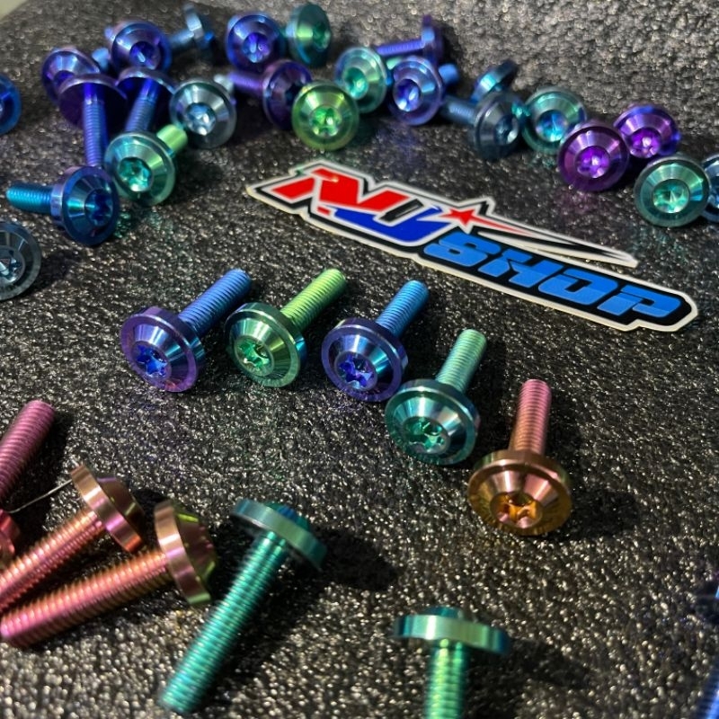 Jual Baut probolt titanium m6 x 25 mm drat 10 panjang 2,5 cm BIGHEAD ...