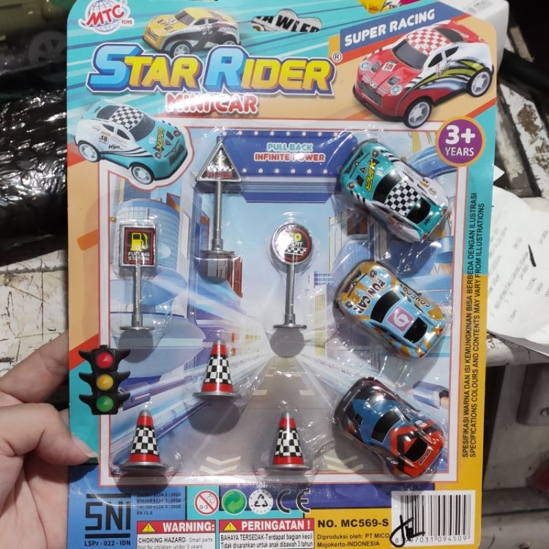 Jual Star Rider MC569-S Mainan Miniatur Mobil Sedan Balap Set Lengkap ...