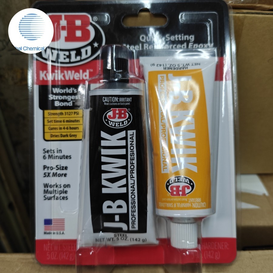Jual JB Weld Kwik Weld 6 minutes 142 g Steel & 142 g Hardener | Shopee ...