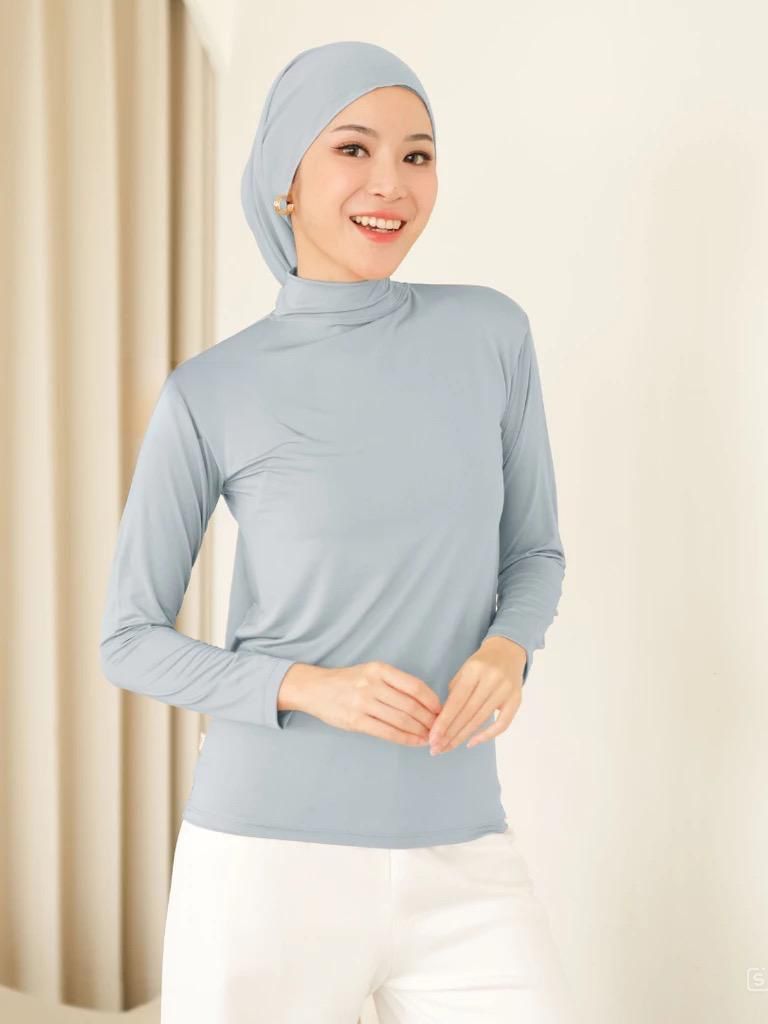 Jual Manset Baju Bahan Kaos Rayon Super Premium Manset Lengan Panjang Adem Uniqlo Turtle Neck ...