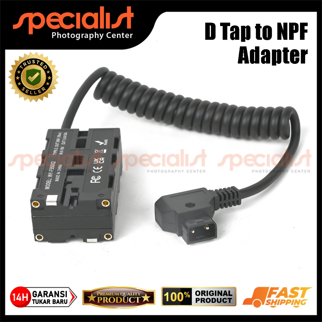 Jual D Tap to NPF Double Sided Dummy Battery Power Adapter DC Coupler ...