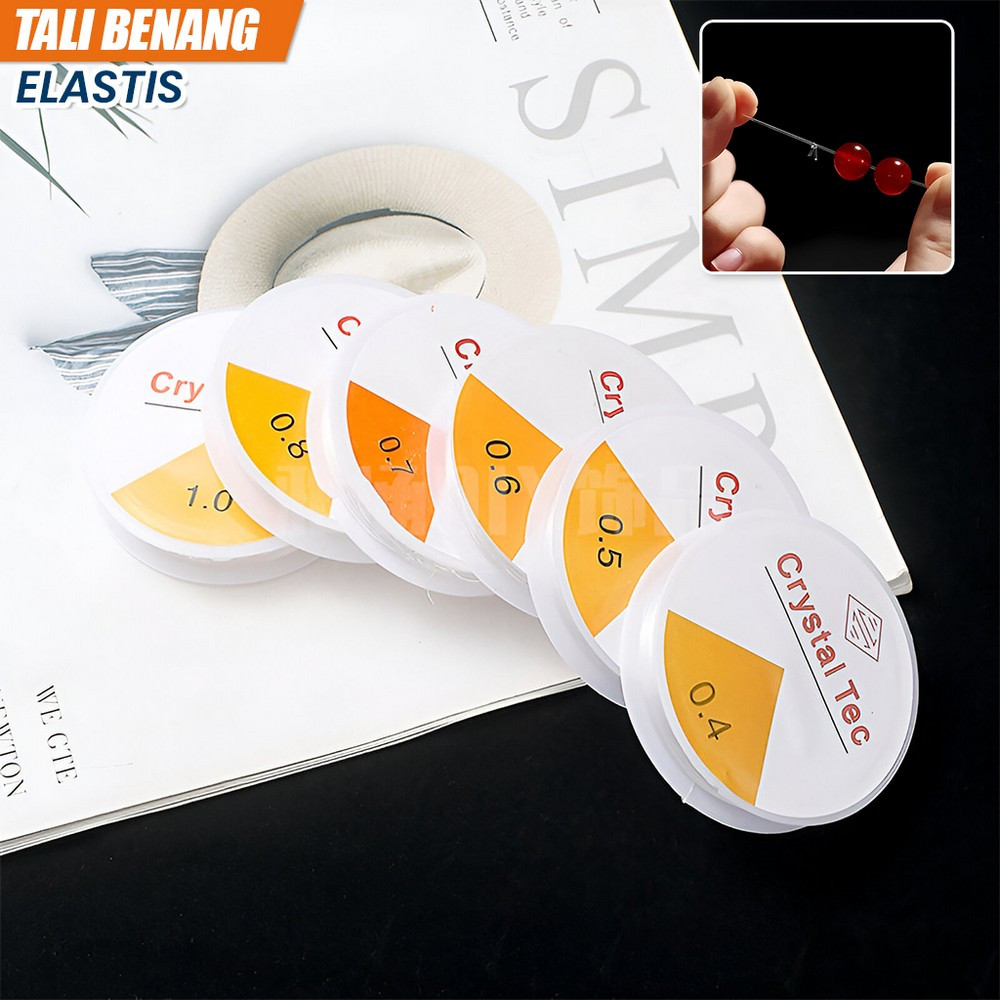 Jual Senar Elastis Benang Bening Crystal tec Bahan Kerajinan Gelang ...