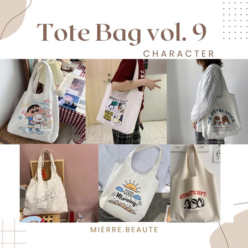Jual MIERRE - TOTE BAG VOL 9 - TAS TOTEBAG TAS WANITA KANVAS | Shopee ...