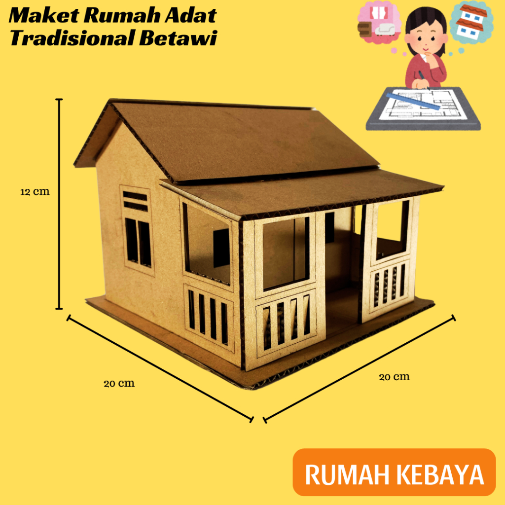 Jual MAKET MINIATUR RUMAH ADAT - KEBAYA BETAWI DKI JAKARTA | Shopee Indonesia