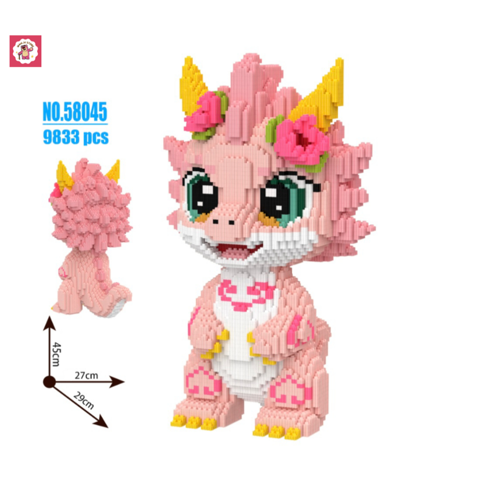 Jual WJS - Nano Blocks BIG DRAGON Series 3D Model, Mainan Blok Susun ...
