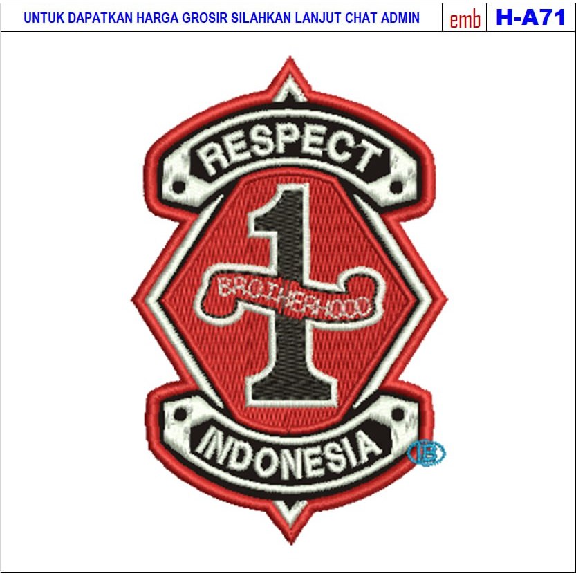 Jual PATCH BORDIR LOGO H-A71 RESPECT BROTHERHOOD 001 INDONESIA | Shopee Indonesia