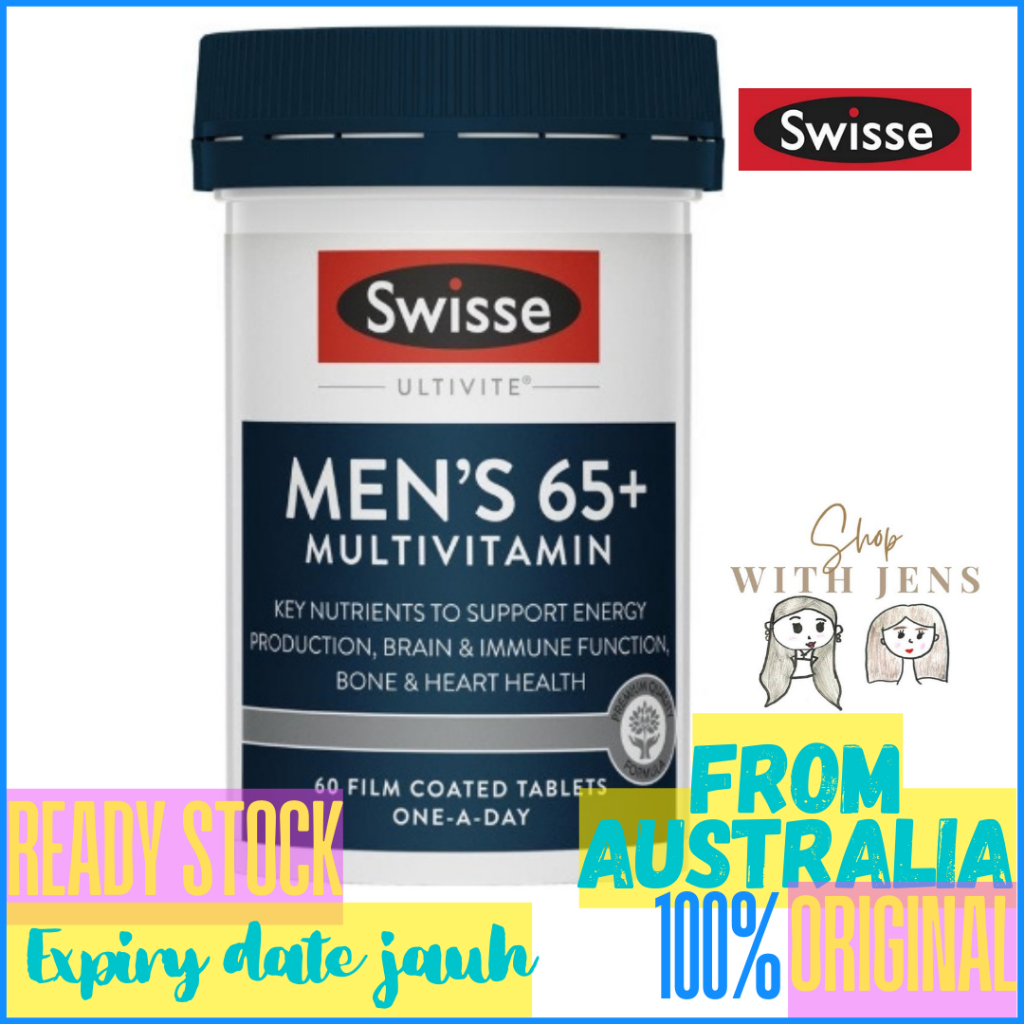 Jual Swisse Men's Multivitamin 65+ 60 Tablets Mens Multi Vitamin Australia | Shopee Indonesia