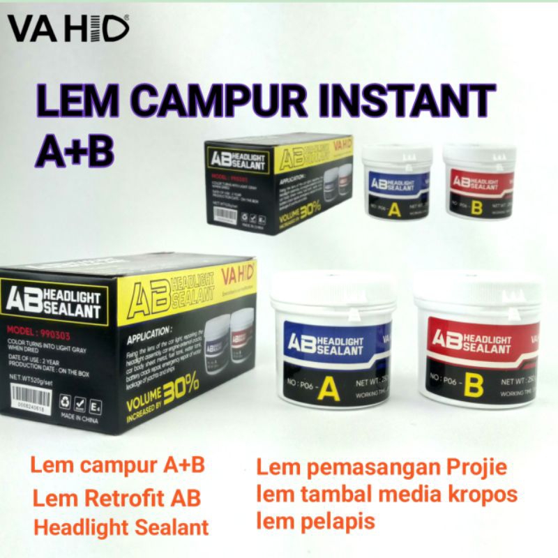 Jual Lem AB | Lem campur | Lem Retrofit merk Vahid | Shopee Indonesia