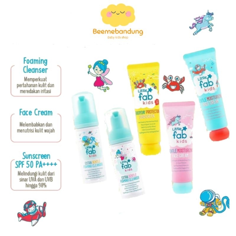 Jual Little Fab Kids Suncreen Facial Foam Face Cream For Girl n Boy ...